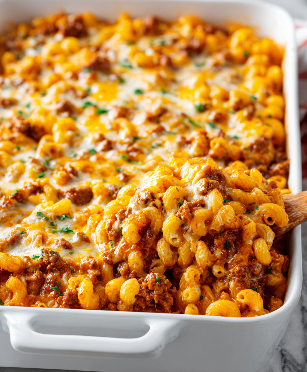 Baked Cheesy Beef Macaroni – MaryaneCuisine