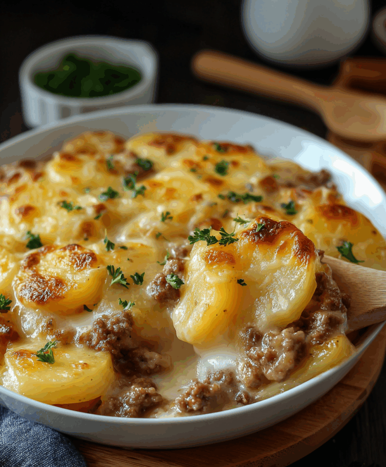 Cheddar Beef Potato Bake - MaryaneCuisine