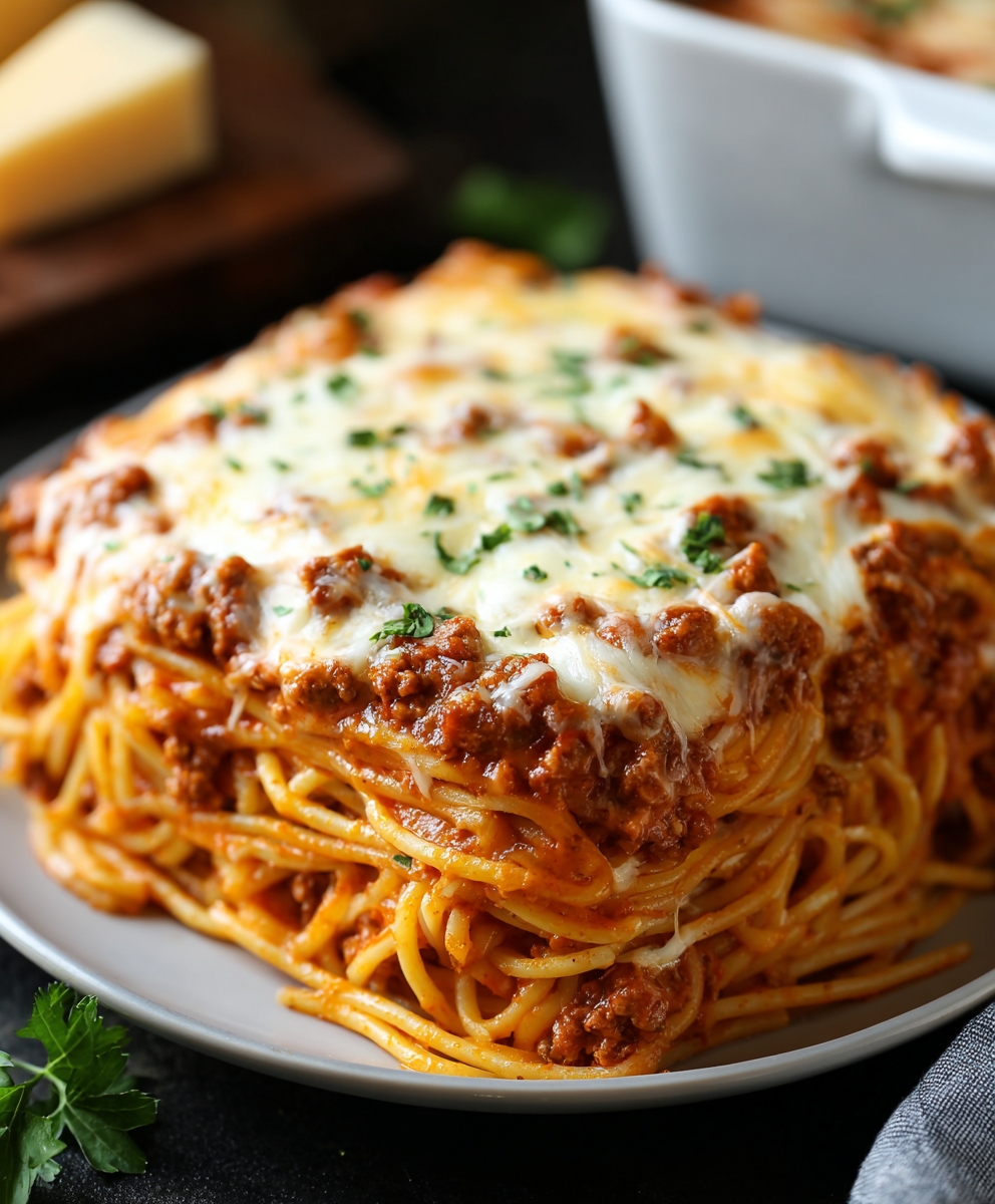 Cheesy Baked Spaghetti Layers – MaryaneCuisine