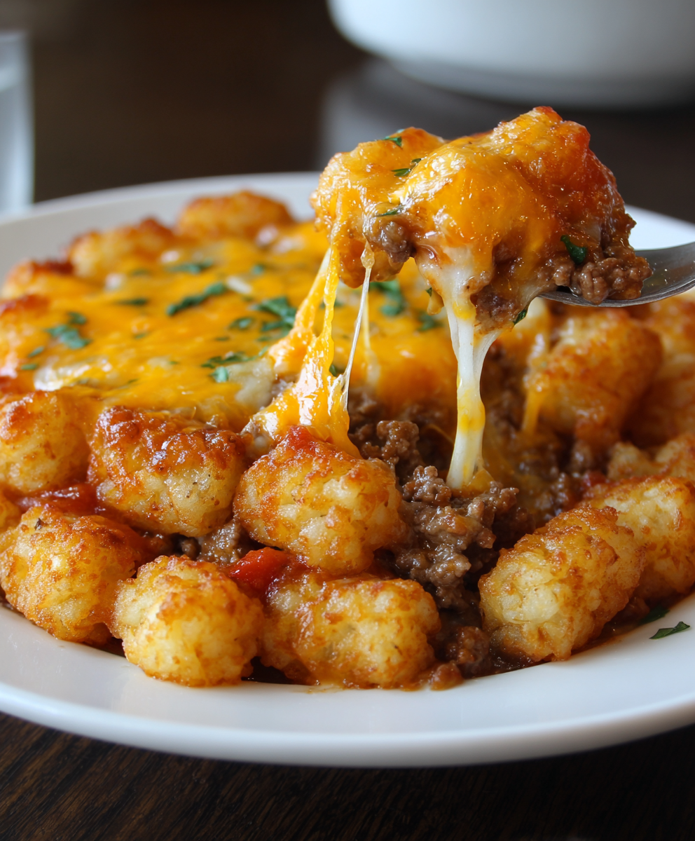Cheesy Tater Tot Beef Casserole – MaryaneCuisine