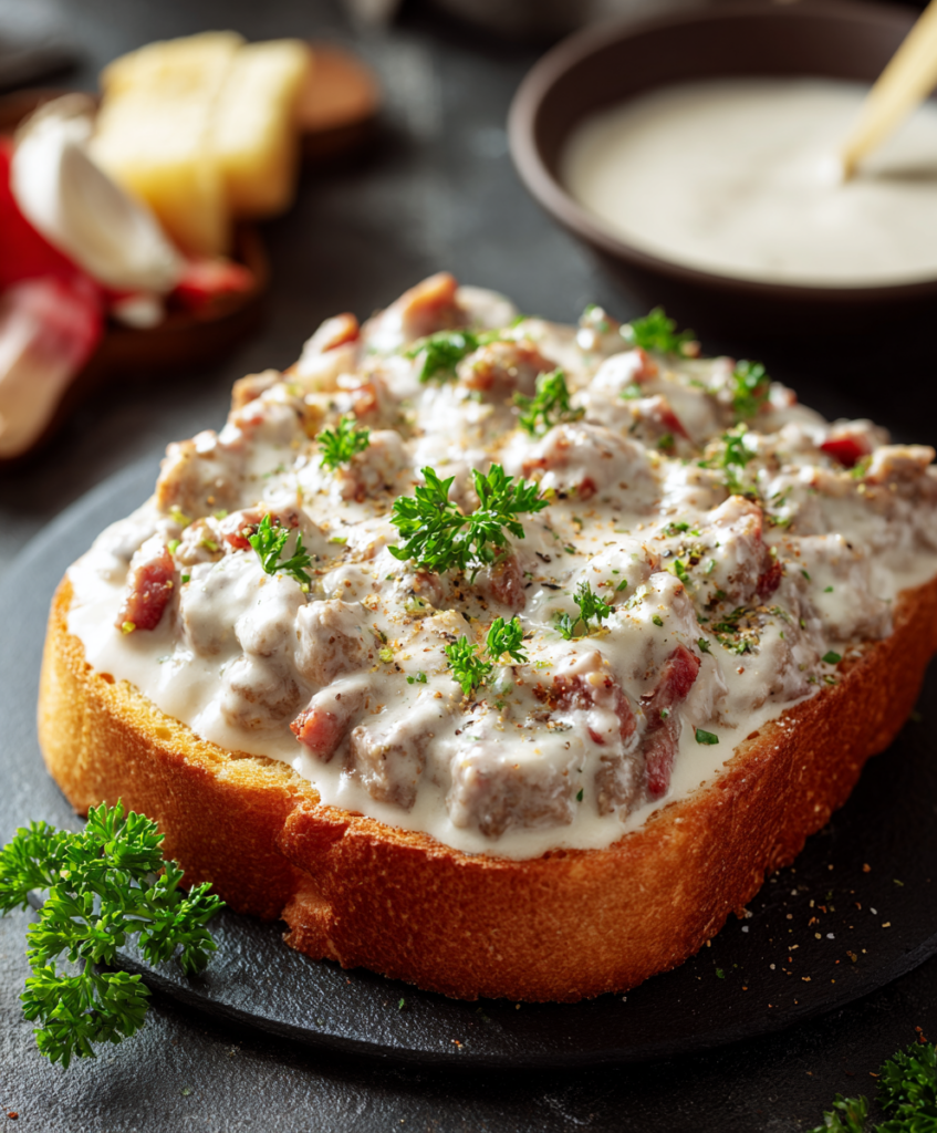 Creamed Chipped Beef Breakfast Toast – MaryaneCuisine