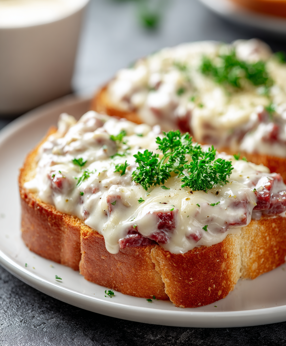 Creamed Chipped Beef Breakfast Toast – MaryaneCuisine