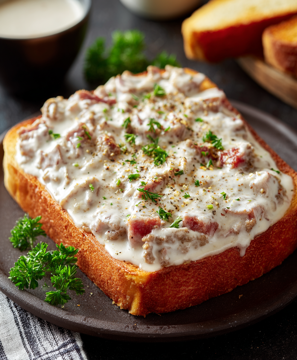 Creamed Chipped Beef Breakfast Toast – MaryaneCuisine