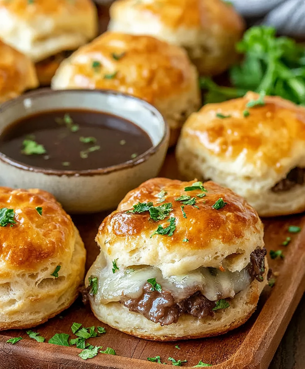 French Dip Beef Biscuits – MaryaneCuisine