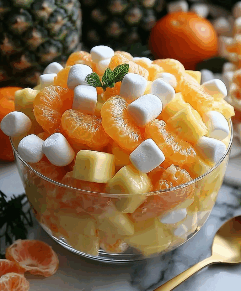 Sunny Citrus Marshmallow Fruit Salad - MaryaneCuisine